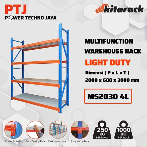 Jual Warehouse Rack Rak Gudang Serbaguna Kapasitas 200kg / Layer Tinggi ...