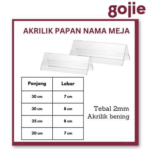 Jual AKRILIK PAPAN NAMA MEJA / PAPAN NAMA MEJA PANITIA - 8cm x 25cm ...