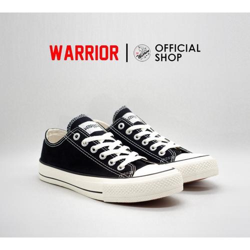 Jual Sepatu Warrior Athena Black White BW Low Cut LC - Sepatu Sekolah ...