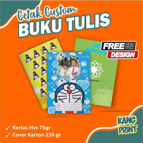Jual Cetak Buku Tulis Custom Gambar Free Desain - A5 (21 x 14,7), 10 ...