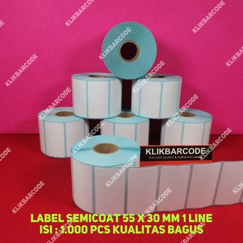Jual LABEL BARCODE 55 X 30MM 1 LINE GAP CORE 1" PORPORASI ISI 1.000 PCS ...