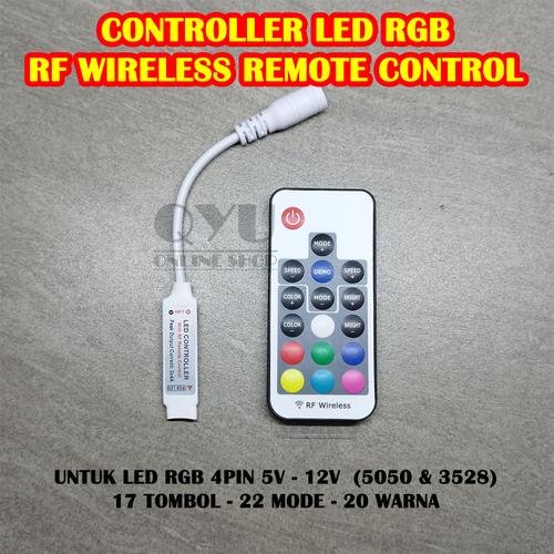 Jual Remote RF Driver LED RGB Controller DC 12V USB 5V MOLEX - DC ...