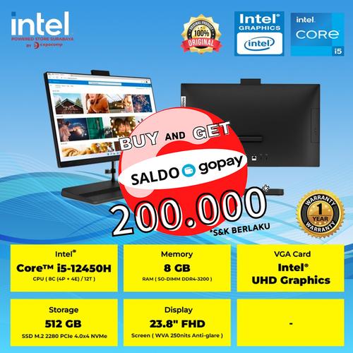 Jual LENOVO AIO ALL IN ONE 3i 24IAP7 L0ID CORE i5-12450H 8GB 512GB NO OS - L0ID-BLACK, TETAP 8GB ...