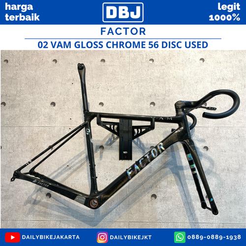 Jual FRAMESET SEPEDA FACTOR 02 VAM GLOSS CHROME DISCBRAKE 56 USED INC ...