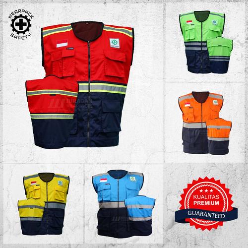 Jual Rompi Safety Kerja Merk Juragan Wearpack - Orange-Navy, L - Kab ...