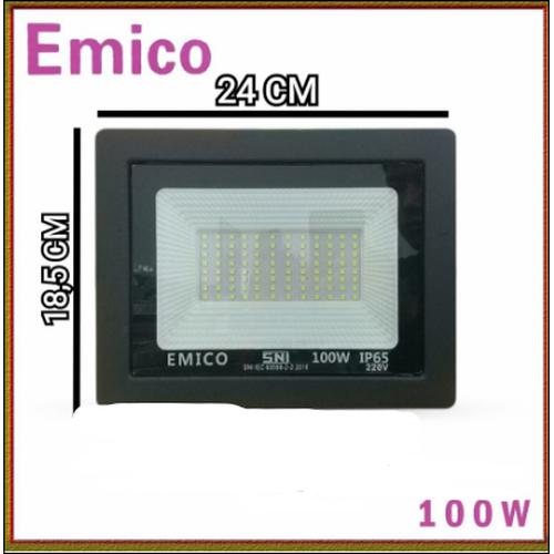 Jual EMICO Lampu sorot led 100w lampu led flood light 100 watt led tembak - - PUTIH CDL 6500K ...