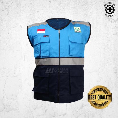 Jual Rompi Safety Proyek Warna Biru Tosca Kombinasi Biru Navy - XXL ...