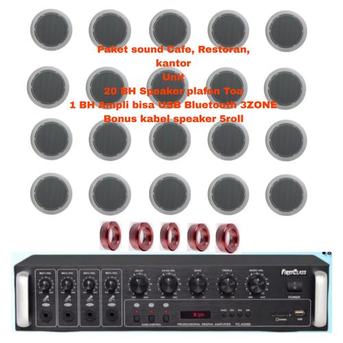 Jual paket sound system ruangan speaker plafon toa 20 titik - Jakarta ...
