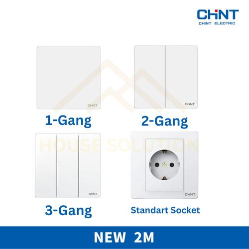 Jual CHINT NEW 2M - WHITE SERIES - 1 gang - 2 gang - 3 gang - standart ... Jual CHINT NEW 2M - WHITE SERIES - 1 gang - 2 gang - 3 gang - standart ...