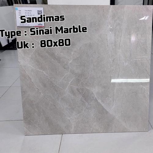 Jual Granit 80x80 Sandimas Sinai Marble grade A isi 2.56 m2 abu marmer ...