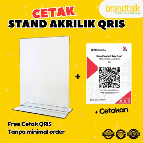 Jual Stand Akrilik QRIS Pembayaran / Frame QRIS Akrilik Payment Ukuran ...