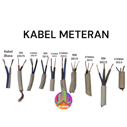 Jual Kabel Eterna / Kabel listrik meteran / kabel per meter / Kabel 2x1 ...