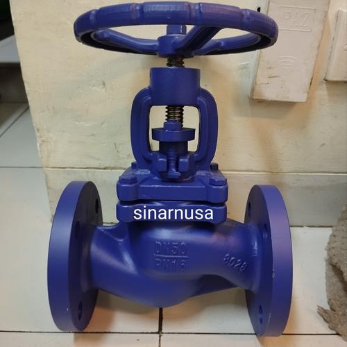 Jual Globe Valve Steam Cast Iron Flange PN 16 2 " inchi DN 50 Bellow ...