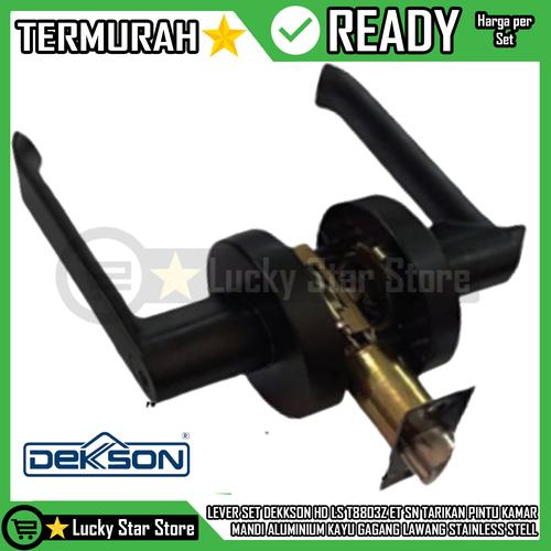 Jual LEVER SET DEKKSON HD LS T8803Z ET SN MATT BLACK TARIKAN PINTU ...