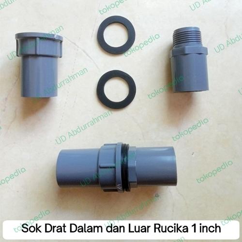 Jual Sambungan Sok Drat Dalam dan Luar Rucika SDD SDL Pipa PVC 1 inch ...