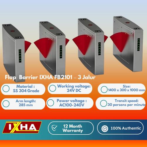 Promo flap barrier 3 jalur / 3 lane ( 4 flap) - Non RFID Access Cicil 0 ...