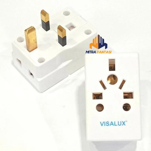 Jual Over Steker T VISALUX Colokan Multi Travel Serbaguna Universal ...