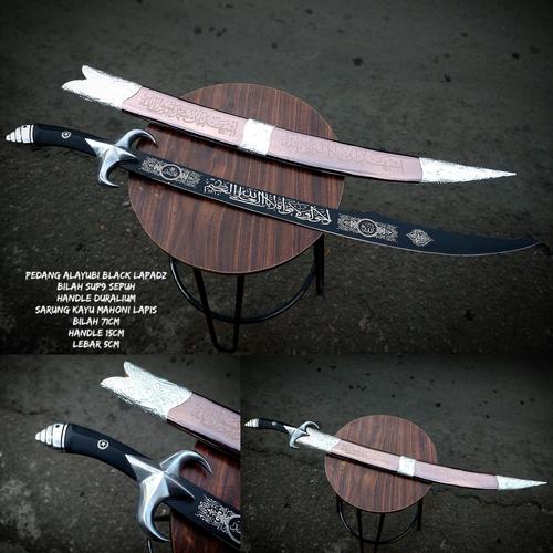 Jual ARABIAN SWORD AL AYUBI BLACK CUSTOM BAJA ASLI TAJAM PREMIUM - Al ...