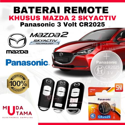 Jual Baterai Remote Mobil MAZDA 2 SKYACTIV - ORIGINAL PANASONIC CR2025 ...