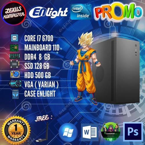 Jual PC Komputer CPU Rakitan Gaming Editing Office Kantor i7 6700 DDR4 ...