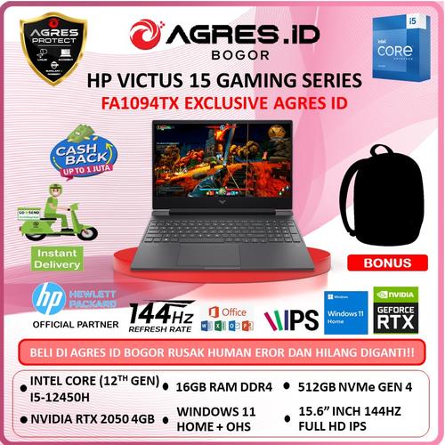 Promo Hp Victus Gaming 15 FA1094TX Rtx2050 4GB - i5 12450H 8gb 512gb ...