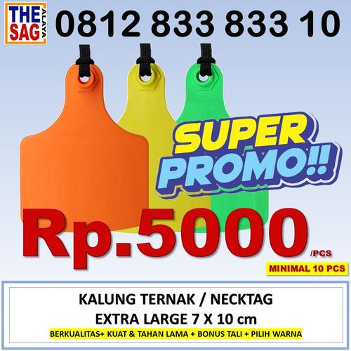 Jual NECKTAG EXTRA LARGE 7.5X10 BLANK 10 kalung ternak sapi aplikator ...