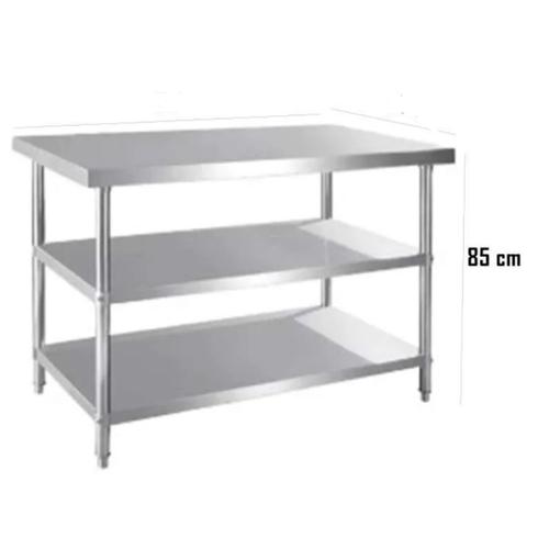 Jual Meja kerja 3 susun / meja dapur stainless / working table / meja ...