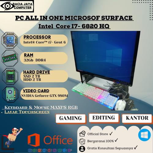 Jual PC ALL IN ONE MICROSOFT SURFACE INTEL I7 6820HQ RAM 32GB SSD 2TB ...