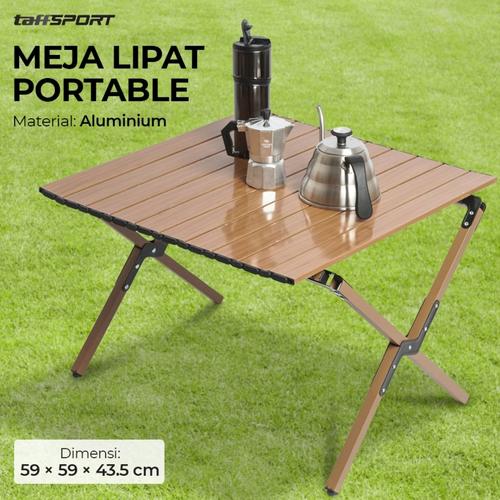 Jual MEJA LIPAT PORTABLE MOTOF KAYU OUTDOOR CAMPING ALUMINIUM FOLDING ...