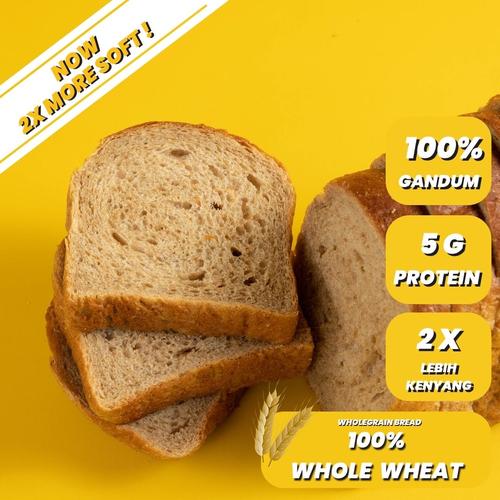 Jual Roti Tawar Gandum - Whole Wheat Bread (Tinggi protein) - Sliced 15 ...