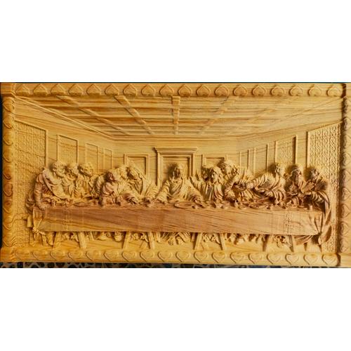 Jual Relief Ukir Kayu Jati : Perjamuan Terakhir - model VII (39cm x ...