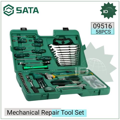 Jual Kunci Tool Kit Set 58 Pcs 09516 Mechanical Repair Tool Set Sata ...