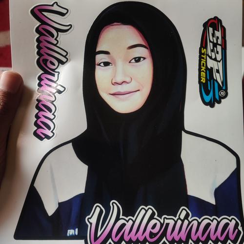 Jual Sticker Cutting Vector wanita pria pasangan custom foto sendiri ...