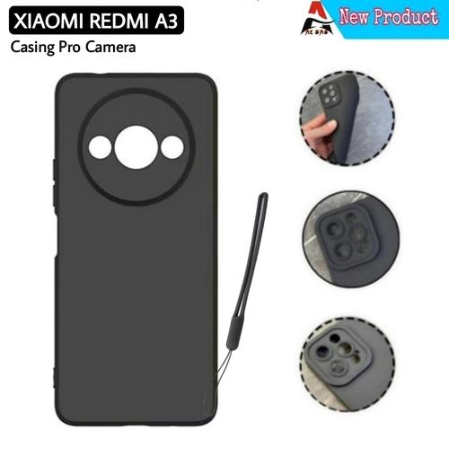 Jual Casing Xiaomi Redmi A3 Softcase Hitam Pro Camera Bonus Tali ...