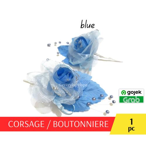 Jual Corsage Jas Korsase Panitia Bunga Dada Warna Biru Muda - Jakarta ...