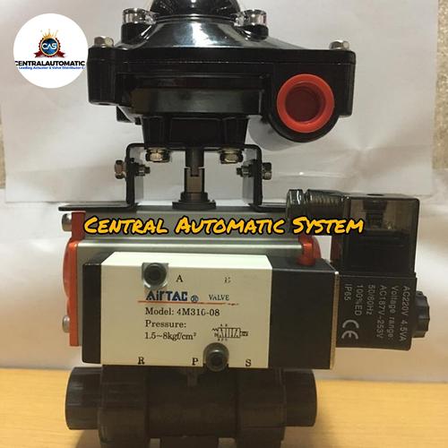 Jual Pneumatic Actuator CASA Type CS 40D C/W Ball Valve PVC 1/2"+ Limit ...