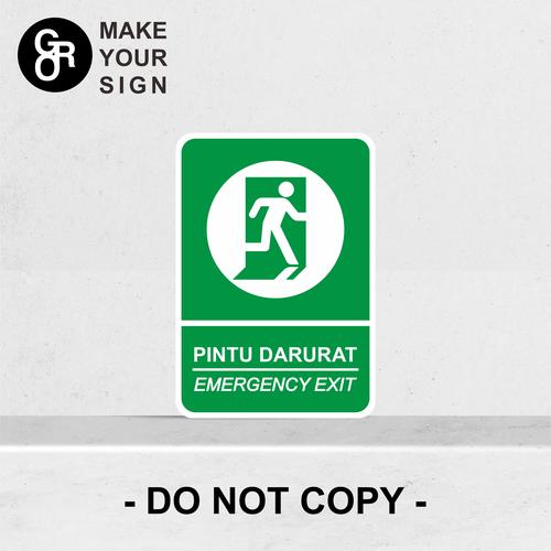 Promo Rambu Plat Alummunium/Plang/Lalu Lintas Pintu Darurat Emergency ...