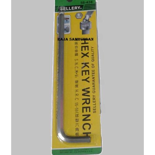 Jual Kunci L Hexagonal 8 mm Segi 6 Hex Key Wrench Alat Pembuka Pemasang ...