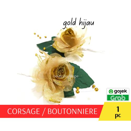Jual Corsage Pin Jas Korsase Bros Panitia Bunga Dada Warna Gold Daun ...