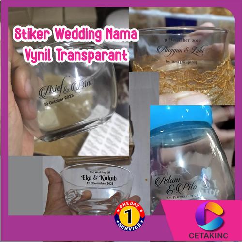 Promo Cetakinc - Stiker Wedding Nama Transparan Ukuran A3 - F3, 4x2cm ...