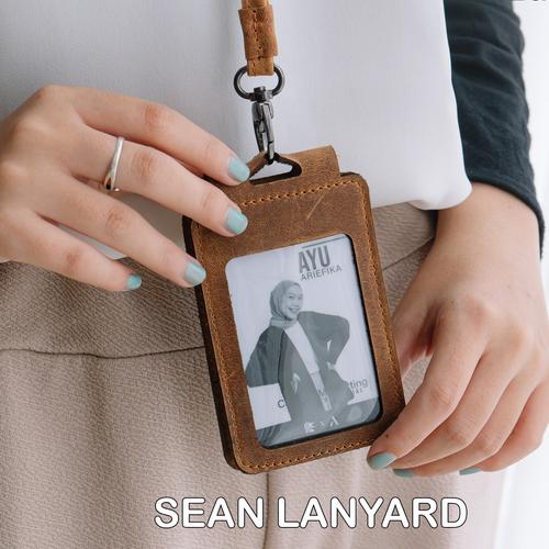 Jual Id card Name Tag landyard Kulit Sapi Asli Papan Nama Model Kalung ...