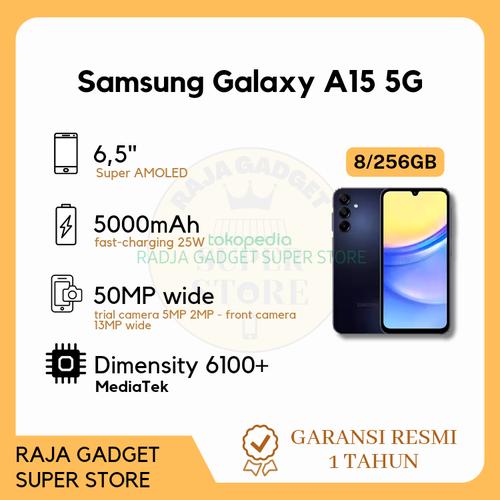 Jual SAMSUNG GALAXY A15 5G 8/256 GB, Dimensity 6100+ layar Super AMOLED ...