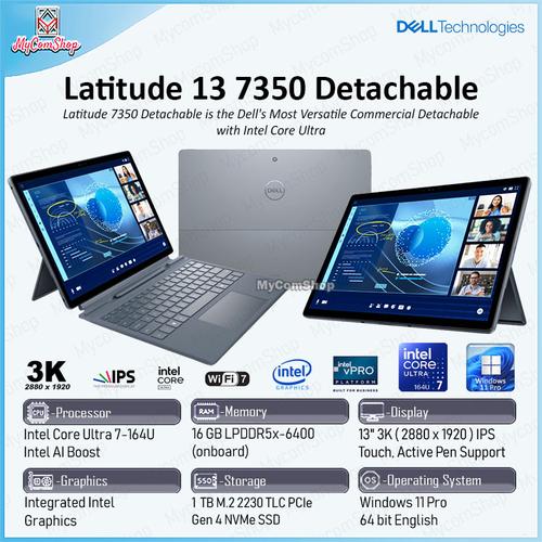 Jual DELL LATITUDE 13 7350 DETACHABLE 2-IN-1 LAPTOP ULTRA 7 164U 16GB ...