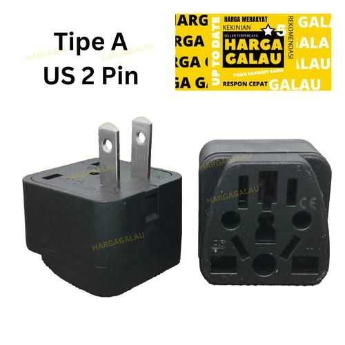 Promo Tipe A Us 2 pin Colokan Listrik Vietnam Jepang USA China Taiwan ...