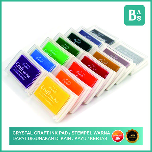Jual Crystal Craft Ink Stamp Pad / Tinta Stempel Warna-Warni / Bisa ...