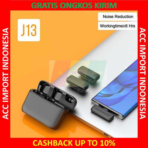 Promo Microphone Wireless Type C Lightning Hp Smartphone Dual Mic Case ...