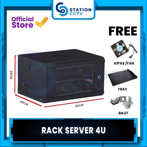 Jual rack server 4u wallmount rack 4u inc Fan +Tray (tatakan rack ...