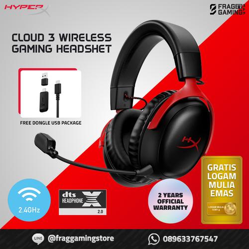 Jual Hyperx Cloud 3 Wireless Cloud III Wireless Gaming Headset Cloud3 - Hitam - Jakarta Utara ...