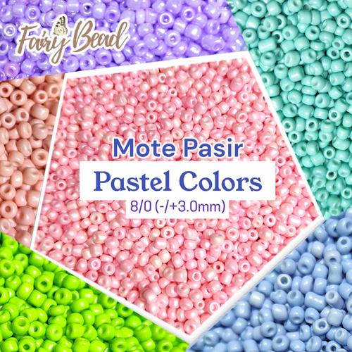 Promo (50gr) Mote Payet Pasir 8/0 warna Pastel / Seed Beads Pastel ...