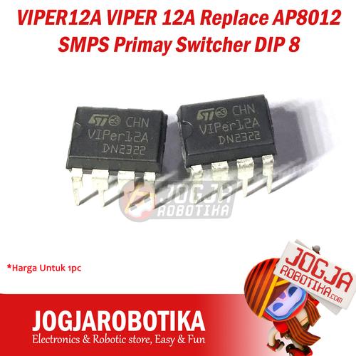 Jual VIPER12A VIPER 12A Replace AP8012 SMPS Primay Switcher DIP 8 - Kab. Sleman - Jogjarobotika ...